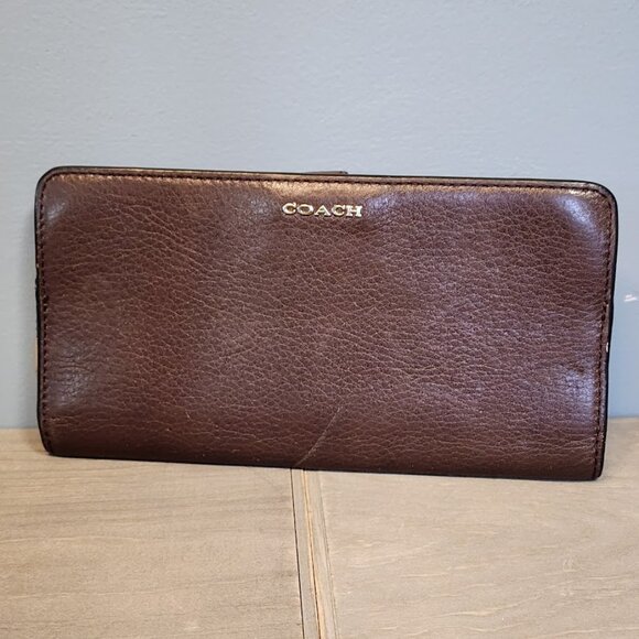 Coach | Bags | Vintage Classic Coach Brown Leather Wallet | Poshmark